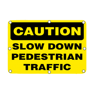 TS40 "CAUTION SLOW DOWN PEDESTRIAN TRAFFIC" Flashing Solar LED Edge Lit ...